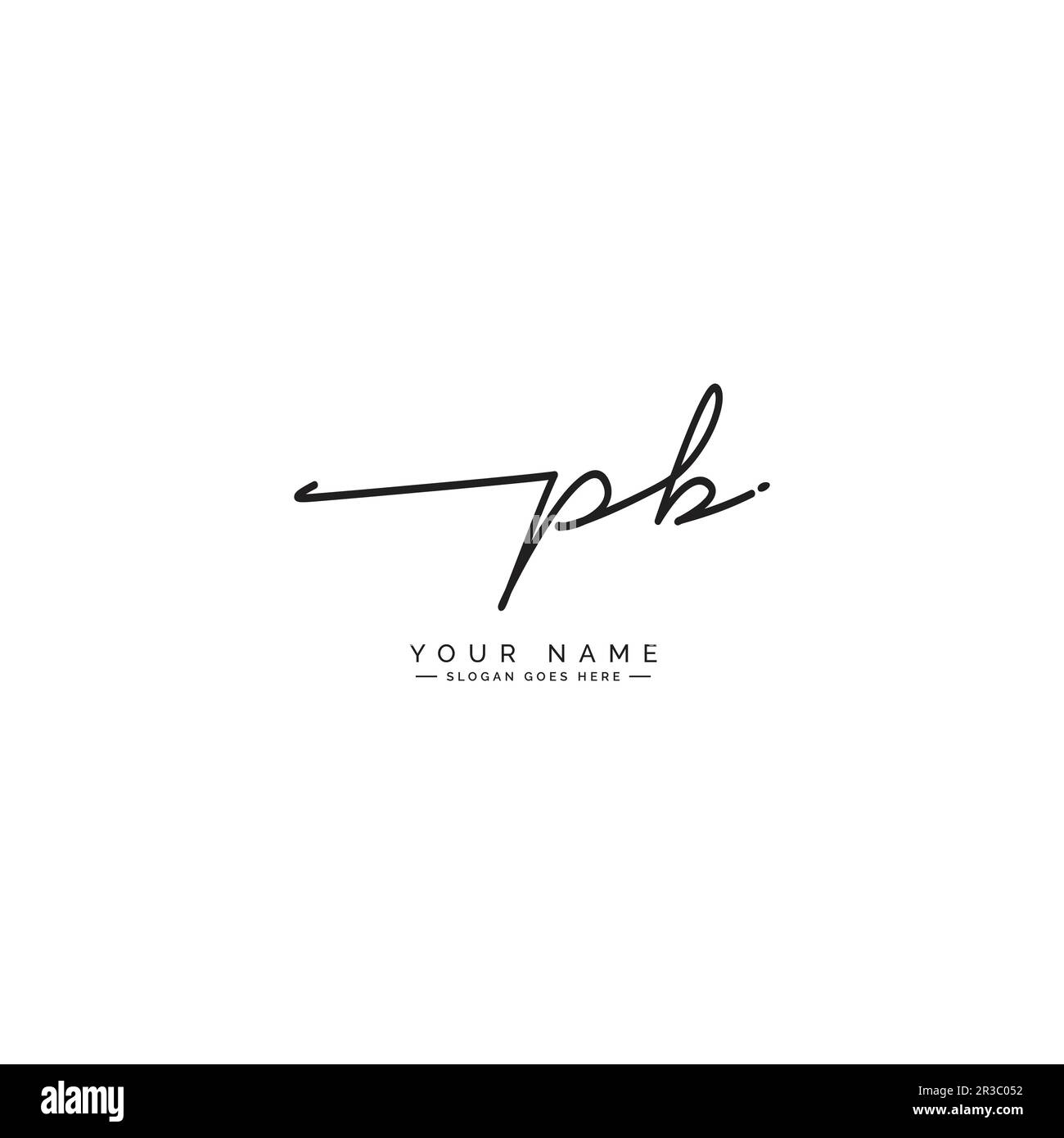PB Handwritten Signature logo - Vector Logo Template for Beauty ...