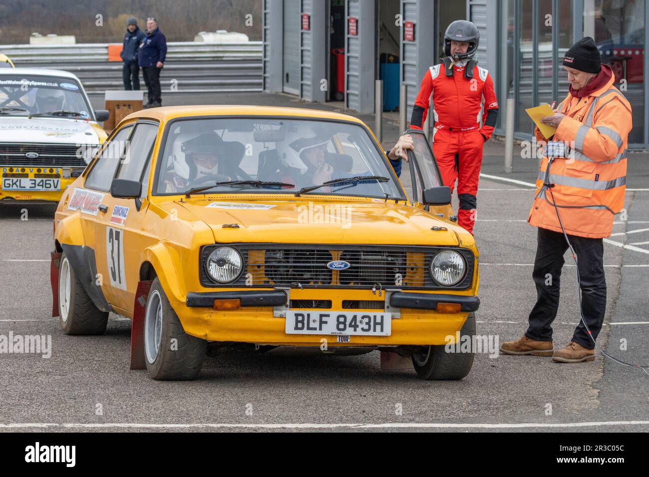 Lee Williams and Zach Clarke in the 1970 Ford Escort RS with the ...