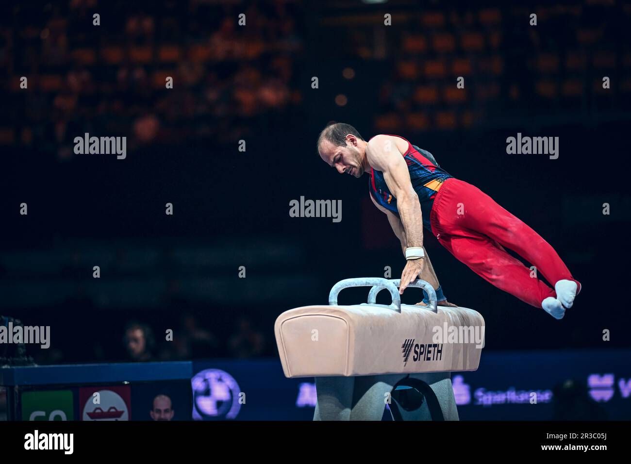 Harutiun Merdinian participating in the 2022 Munich European Gymnastics ...