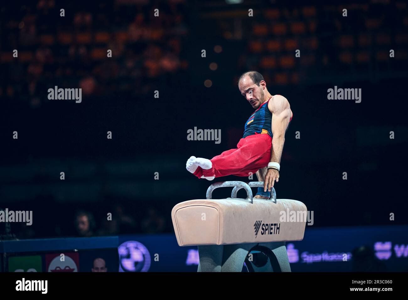 Harutiun Merdinian participating in the 2022 Munich European Gymnastics ...