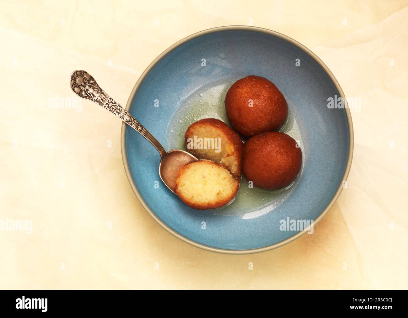 Gulab Jamun (Deep fried dough balls in syrup, India Stock Photo - Alamy