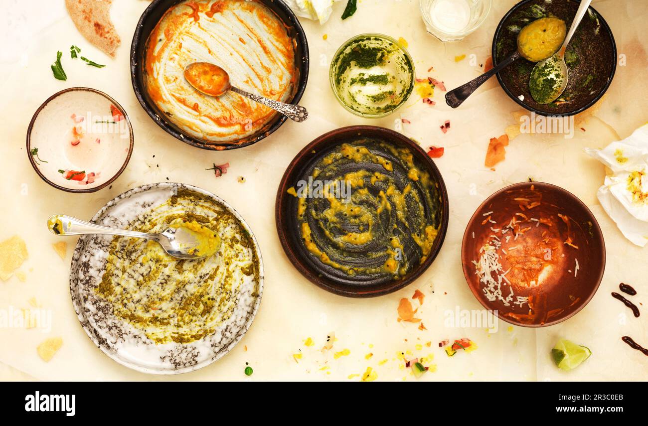 Leftovers from Indian dishes Stock Photo - Alamy