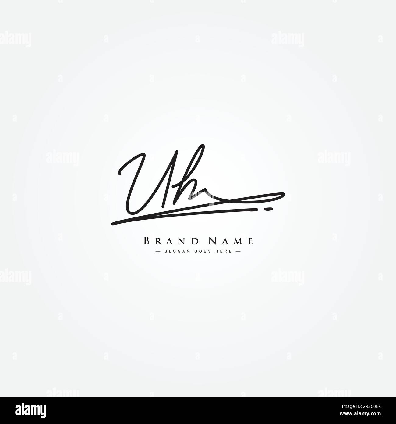UH Initial Logo in Signature Style for Photography and Fashion Business ...