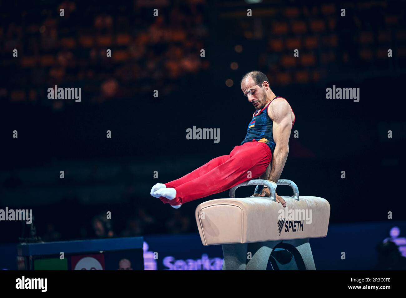 Harutiun Merdinian participating in the 2022 Munich European Gymnastics ...