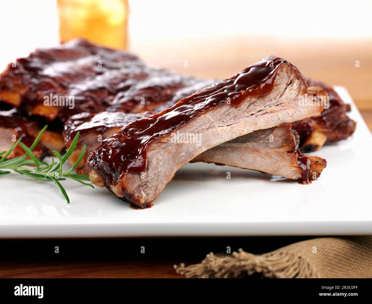 BBQ baby back ribs Stock Photo - Alamy