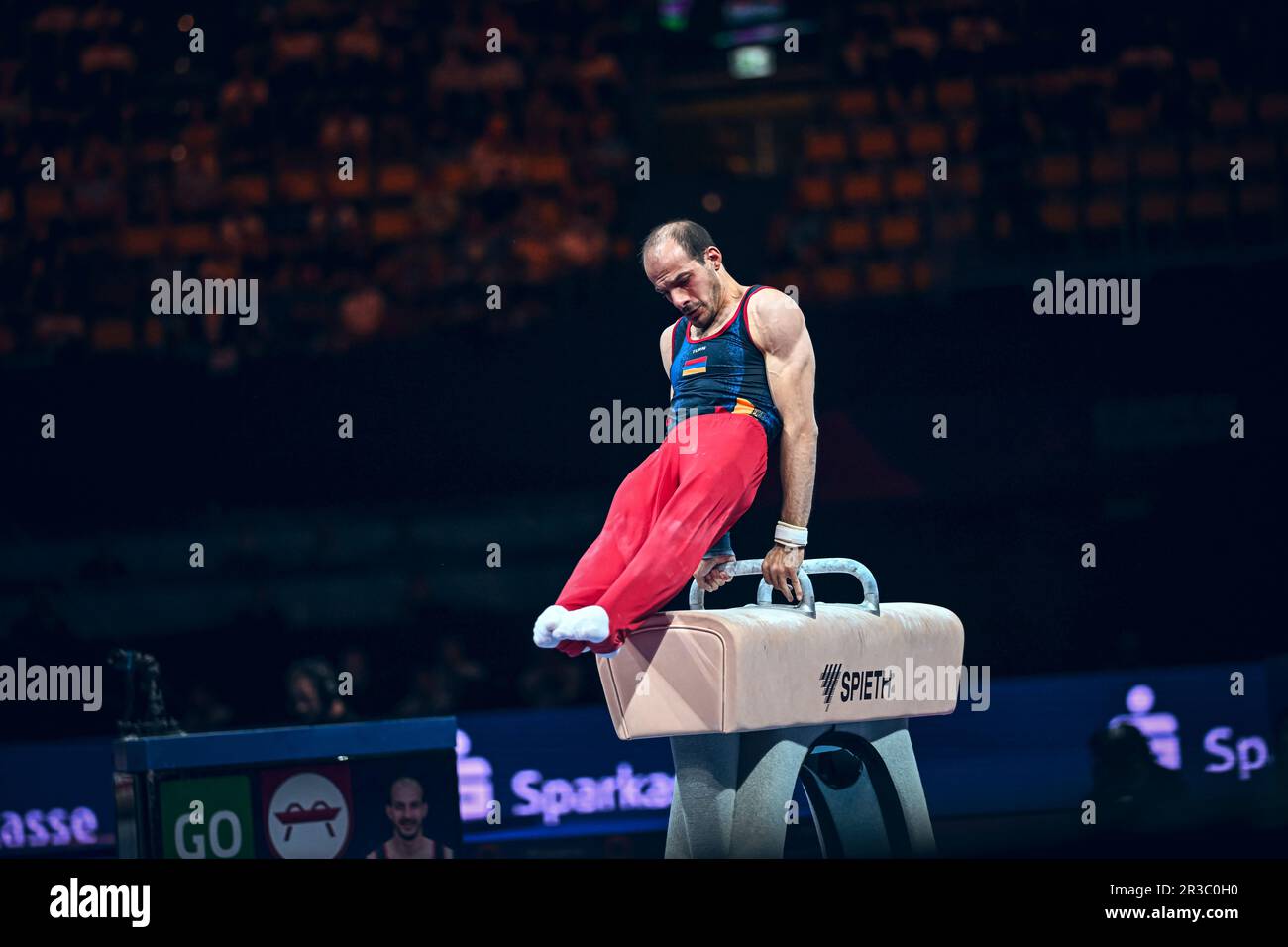 Harutiun Merdinian participating in the 2022 Munich European Gymnastics ...