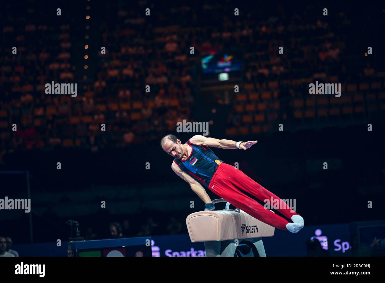 Harutiun Merdinian participating in the 2022 Munich European Gymnastics ...