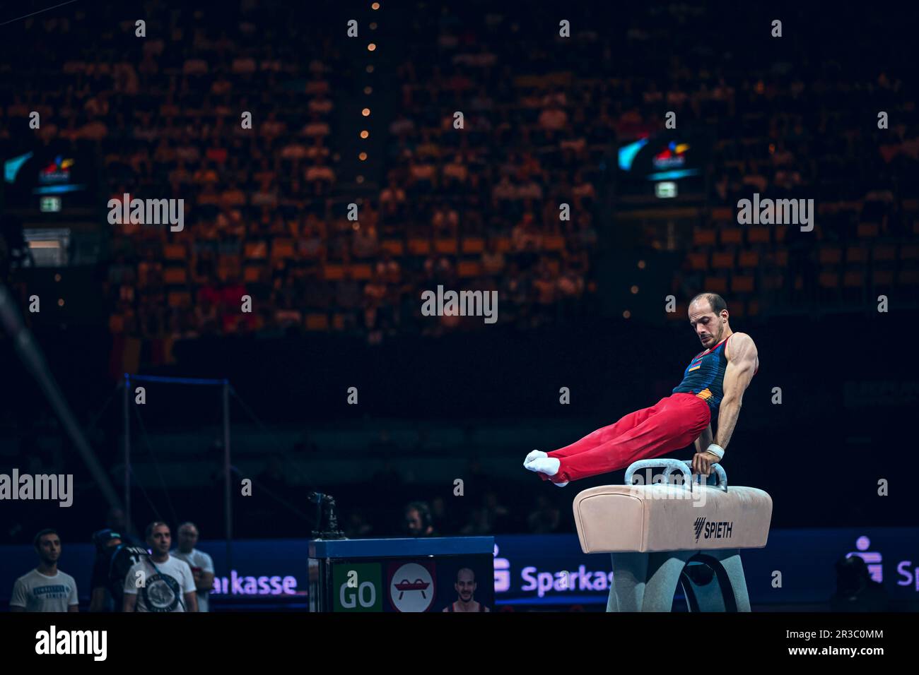 Harutiun Merdinian participating in the 2022 Munich European Gymnastics ...