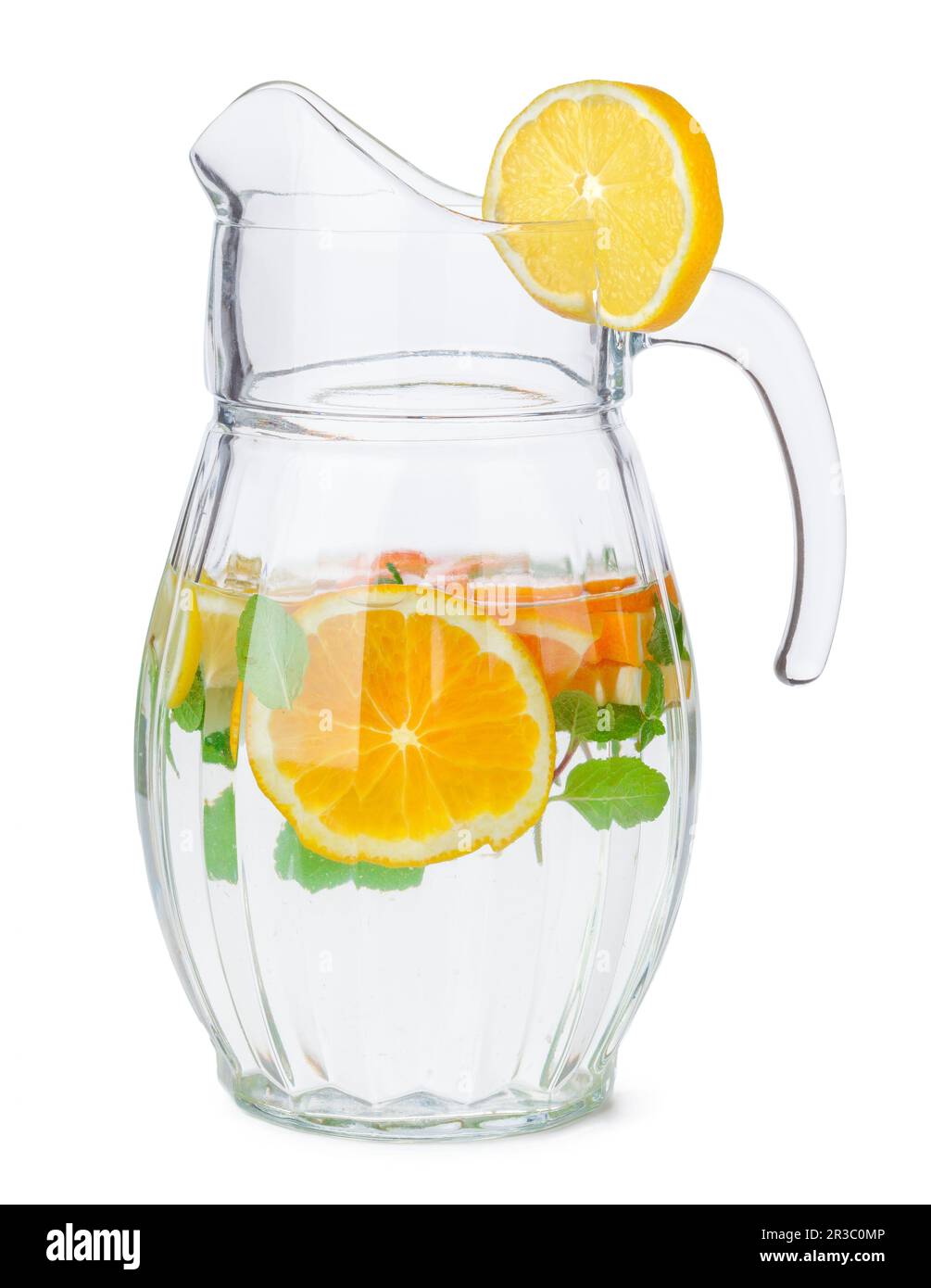 jug of lemonade isolated on white background Stock Photo - Alamy