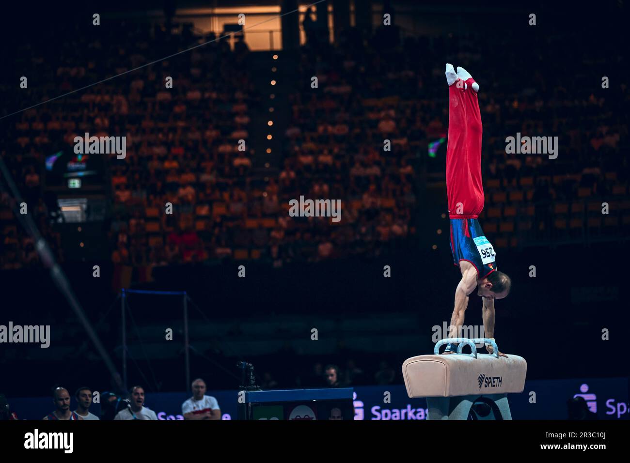 Harutiun Merdinian participating in the 2022 Munich European Gymnastics ...