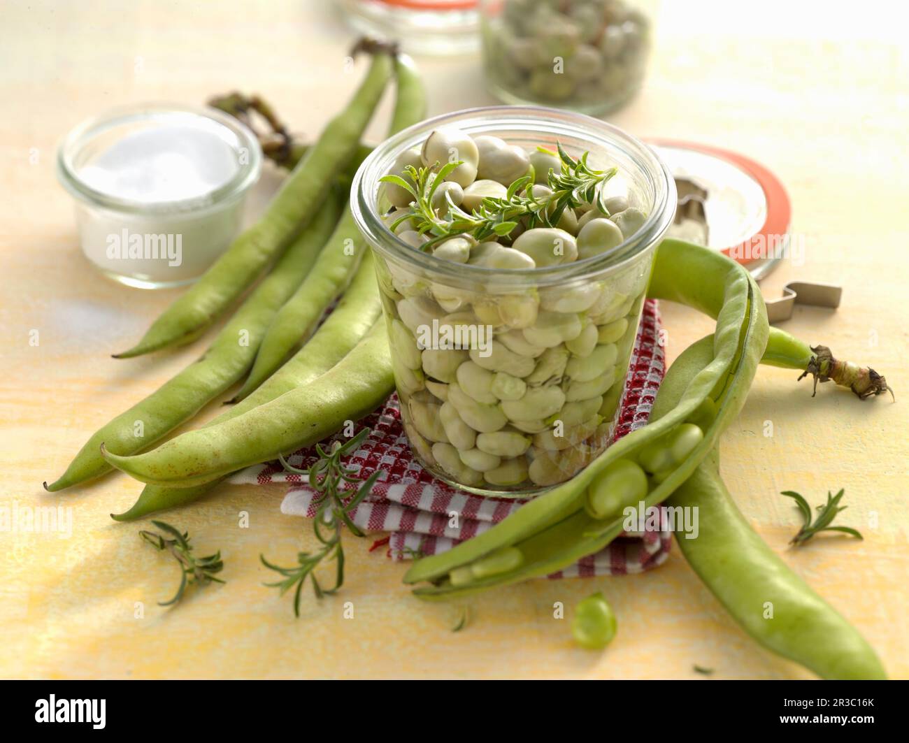 Preserved broad beans Stock Photo - Alamy