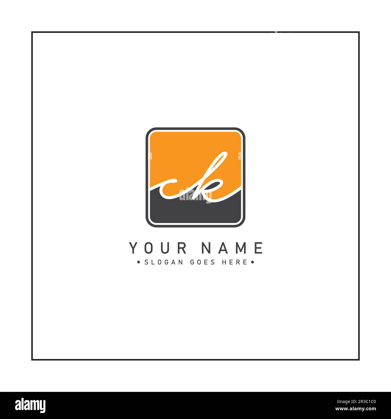 Simple Signature Logo for Alphabet CK - Handwritten Signature for ...