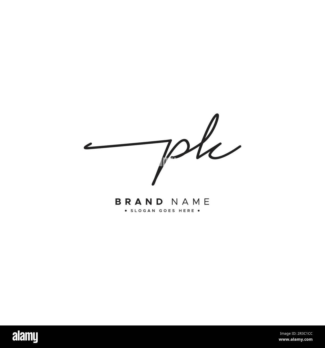 PK Initial Logo in Signature Style for Photography and Fashion Business ...