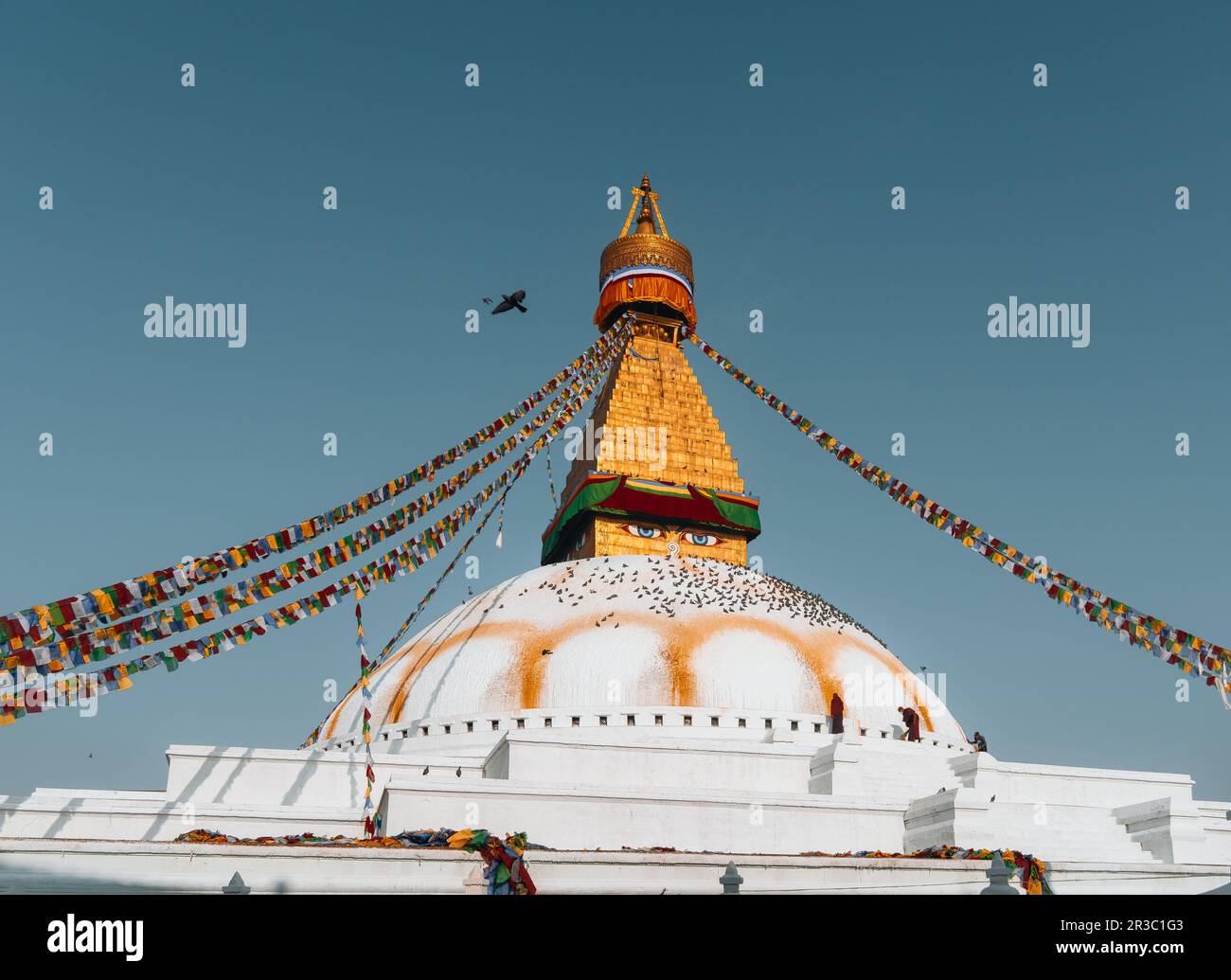 Famous ancient Boudhanath Stupa, also called Boudnath, or Boudha in ...