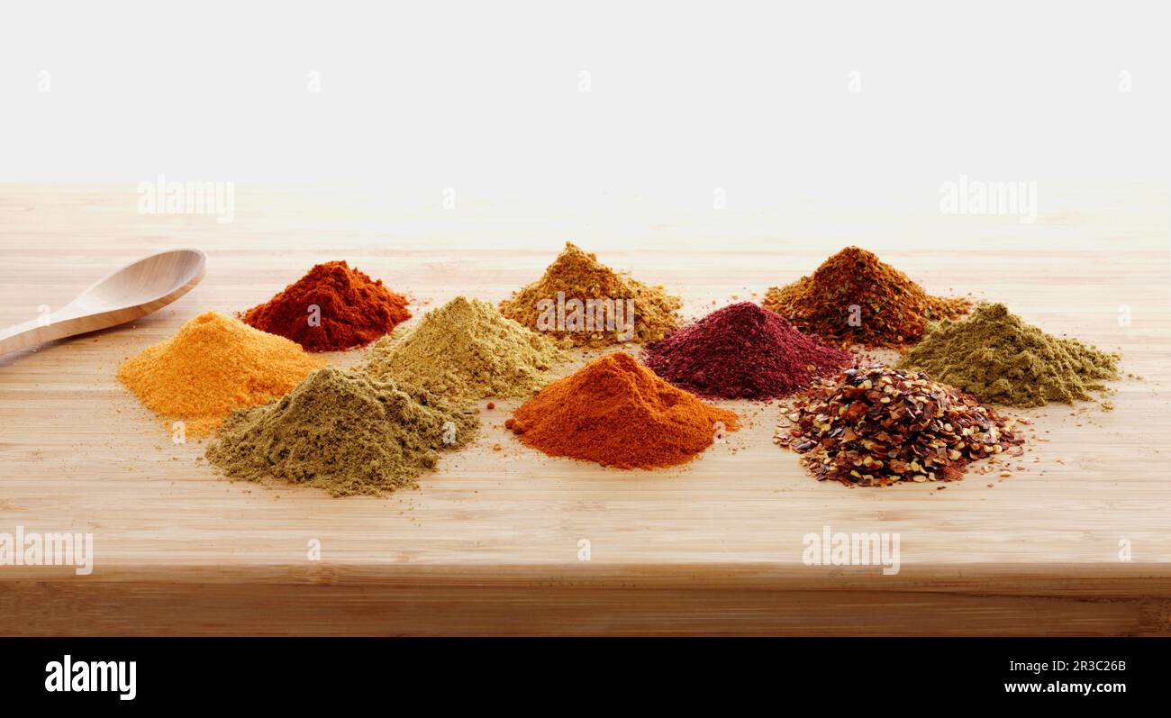 Piles of Mediterranean spices Stock Photo - Alamy