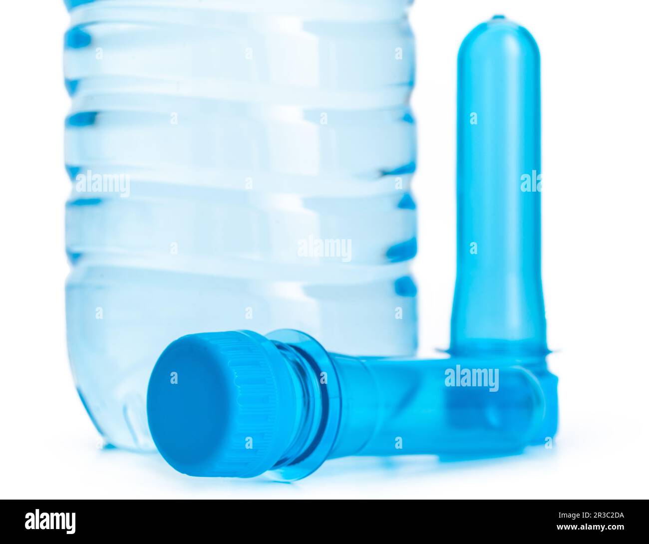 Plastic bottle and PET preform isolated on white background Stock Photo ...