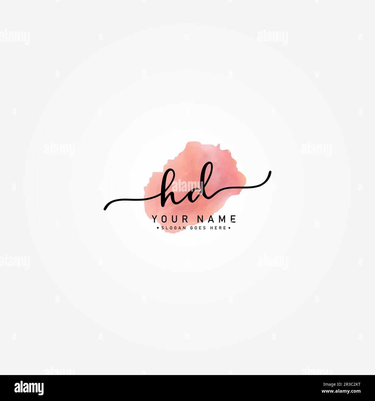 Watercolor Signature logo for Initial Letter HD - Vector Logo Template ...