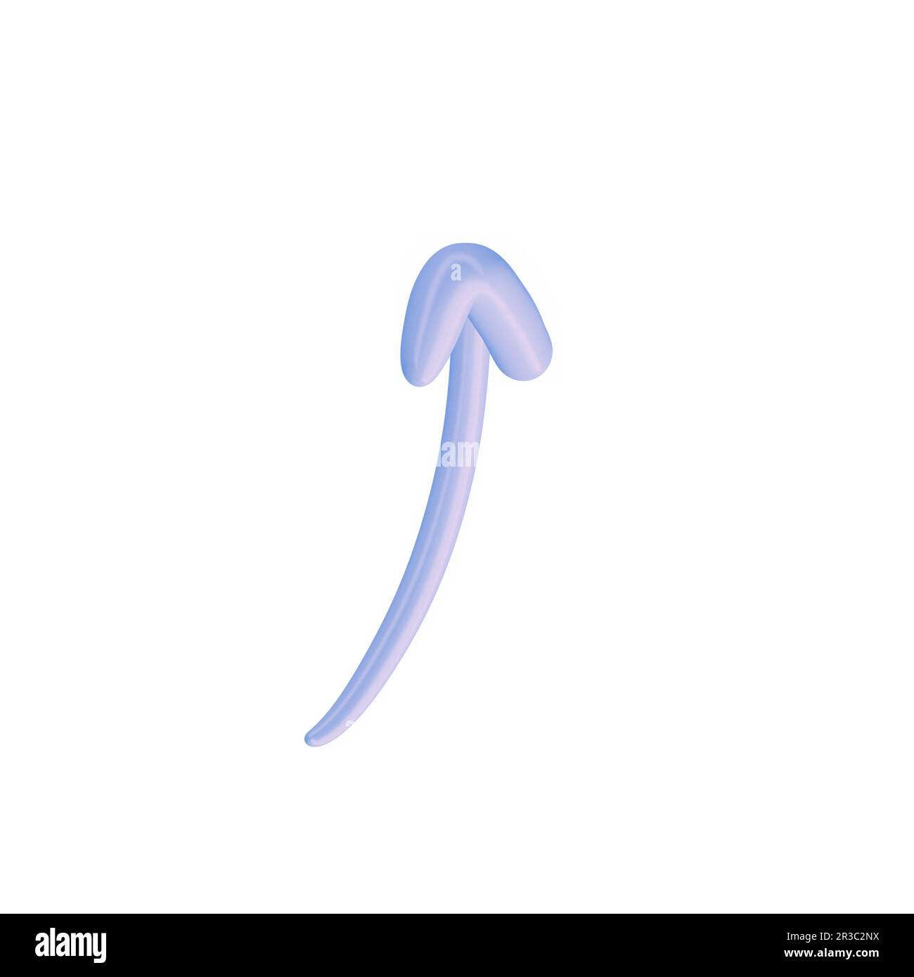 3D arrow up pointer icon minimalist style illustration. isolated on ...