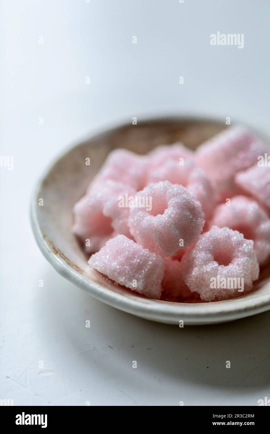 Pink sugar curls Stock Photo - Alamy