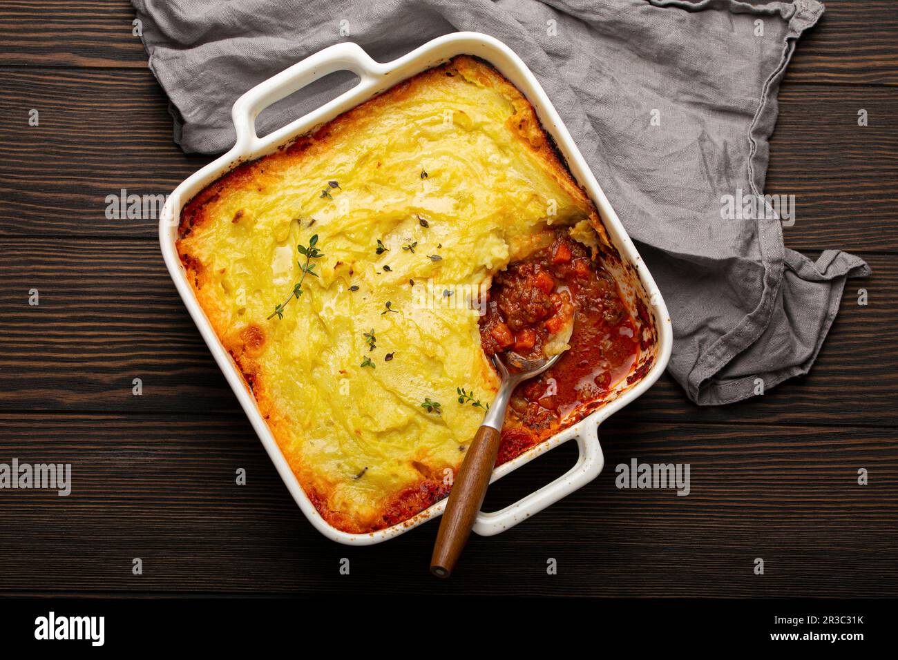 Traditional dish of British cuisine Shepherd's pie (casserole with ...