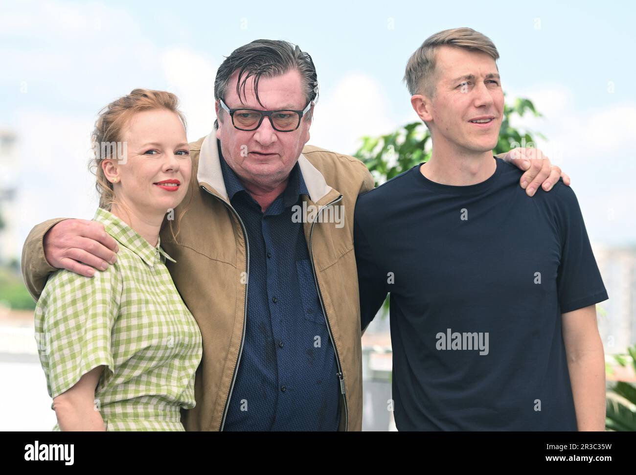 Cannes, France. 23rd May, 2023. Finnish actress Alma Poysti, director ...