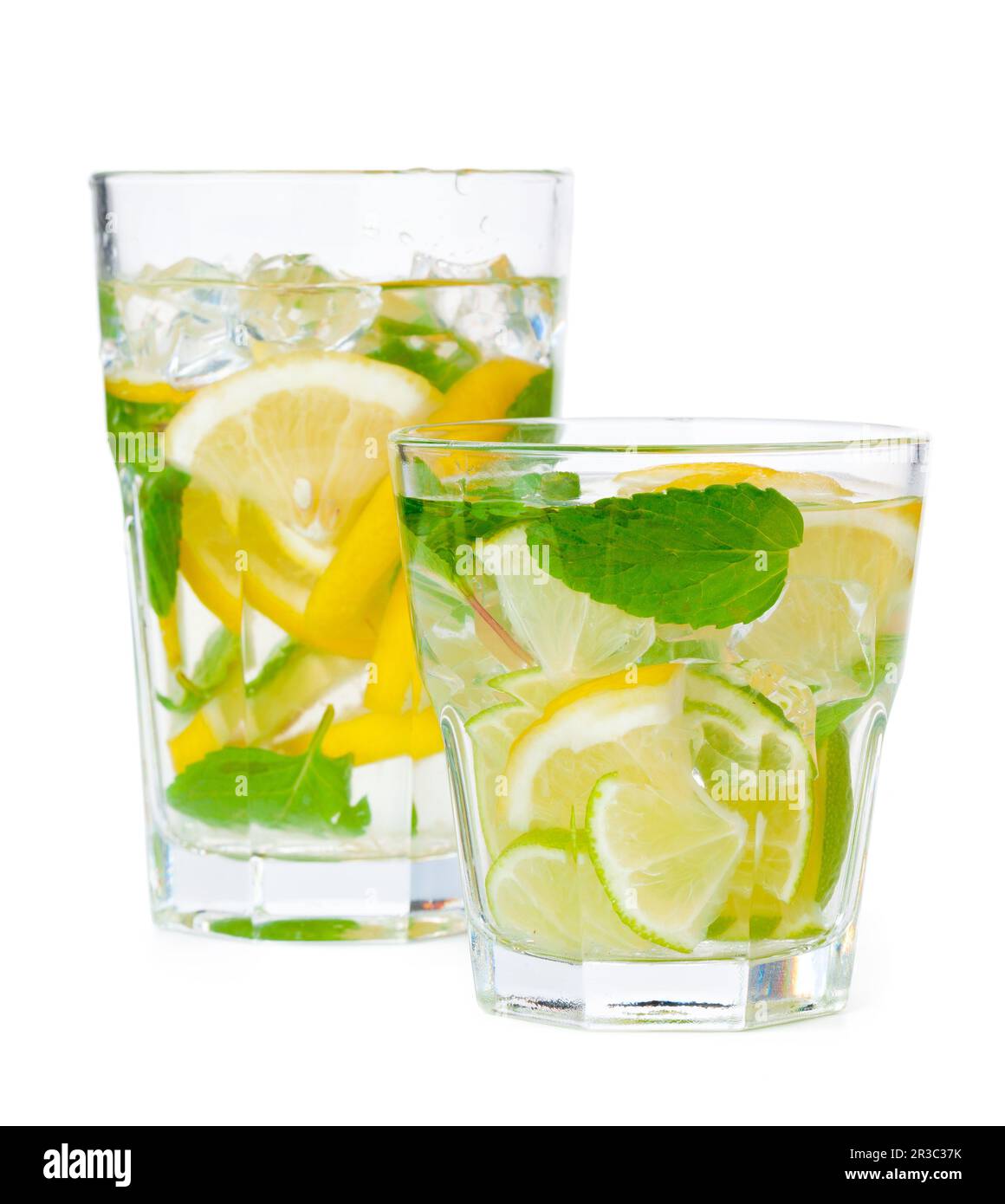 delicious and juicy lemonade isolated on white background Stock Photo ...