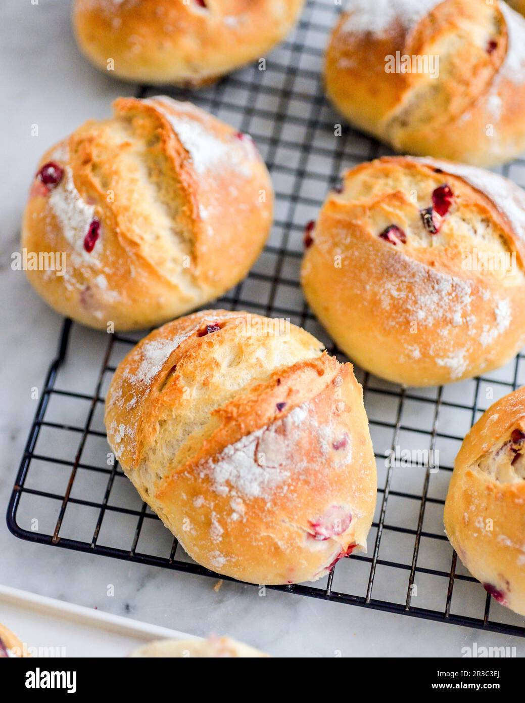 Homemade cranberry buns Stock Photo - Alamy