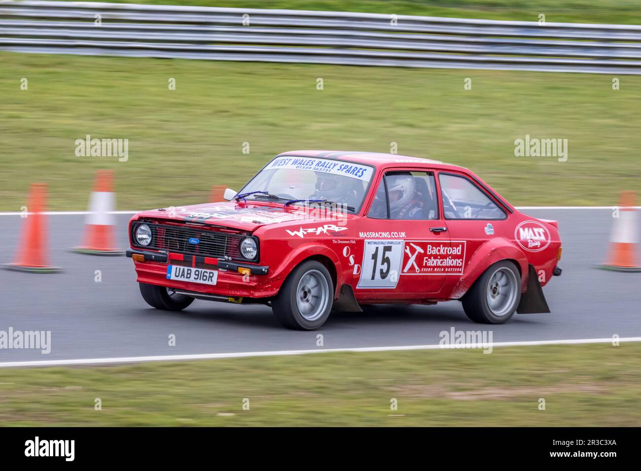 Jack Tilburn and Jody Wilson in their 1976 Ford Escort during the 2023 ...