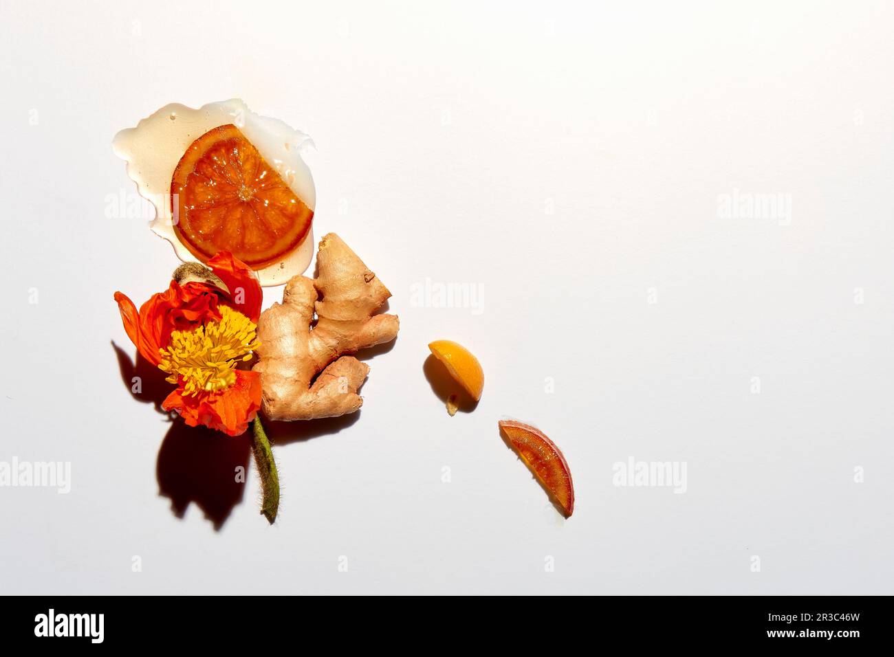 Fragrance notes for perfume (ginger, blood orange and poppy blossom ...