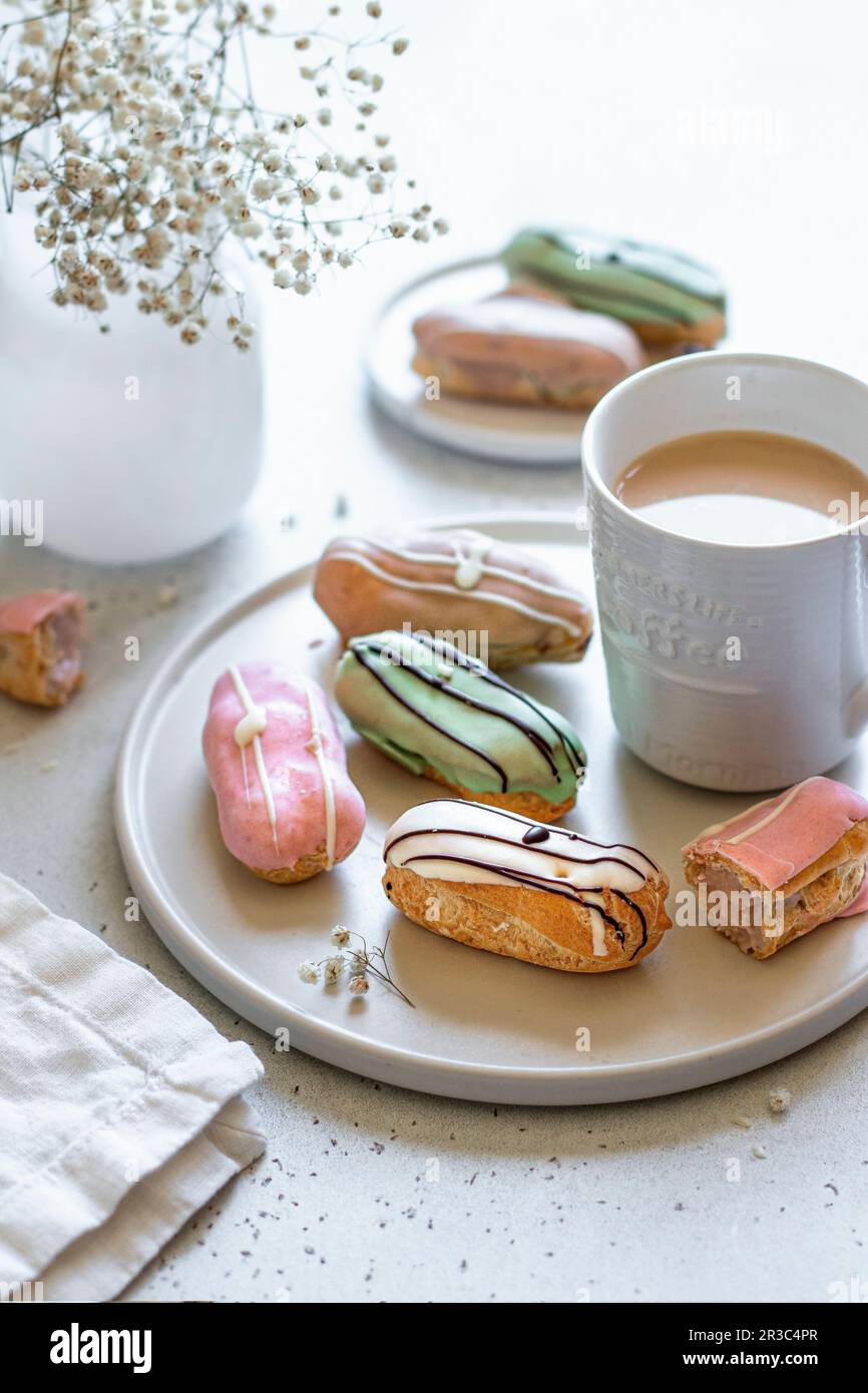 Soft eclairs hi-res stock photography and images - Alamy