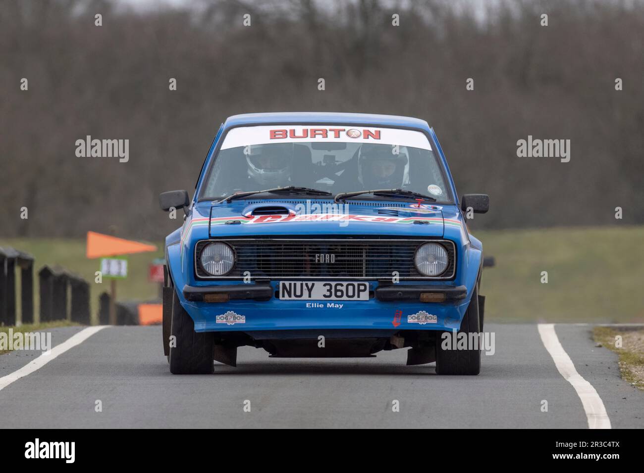 Rob Clark and Brett Griffin in their1975 Ford Escort during the 2023 ...