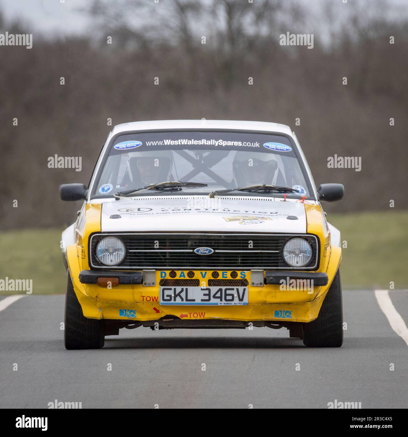David Large and David Ottoway in their Ford Escort Mk2 during the 2023 ...