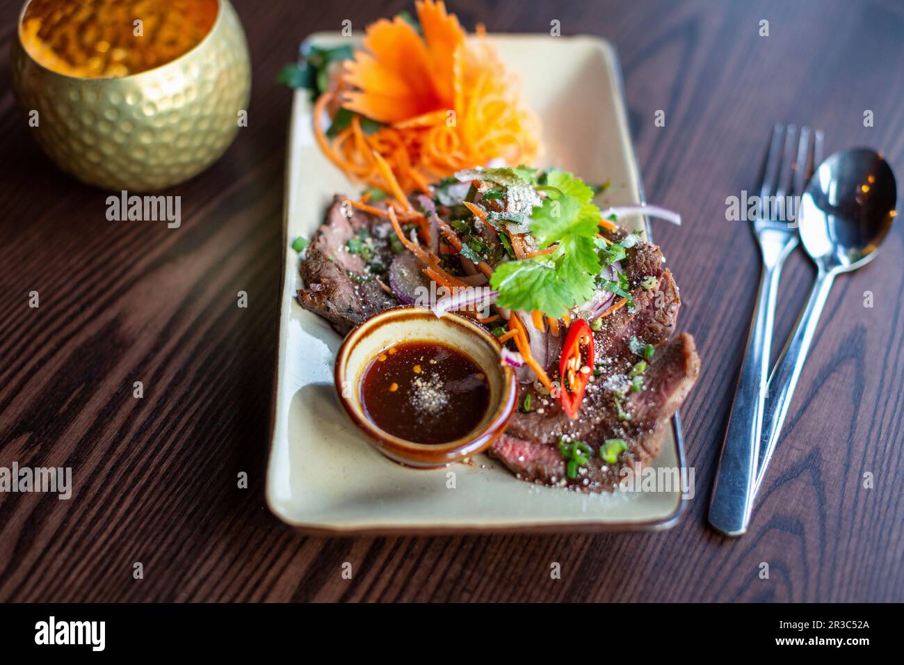 Thai beef steak Stock Photo - Alamy