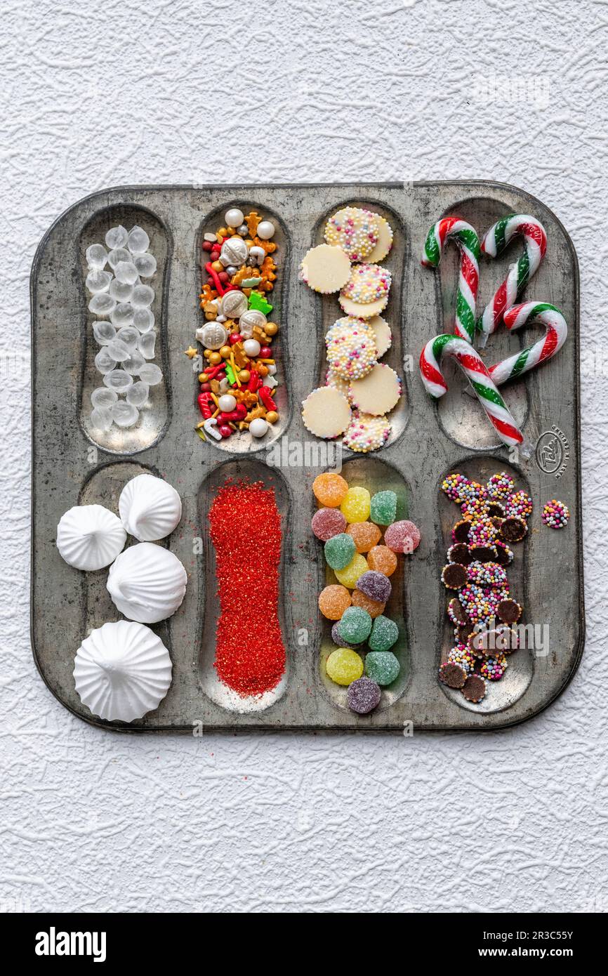 Gingerbread house cake decorations Stock Photo - Alamy