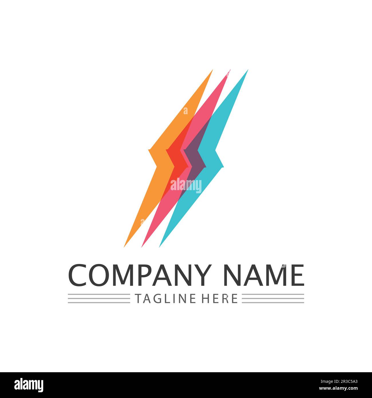 Flash Electric Logo Vector icon illustration design template. Bolt ...