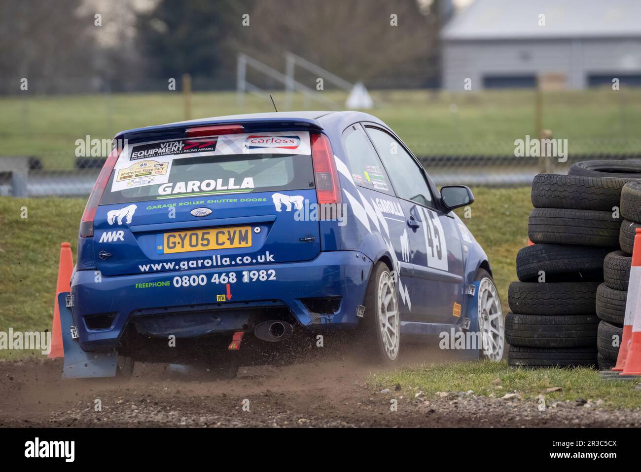 Mike Webb and Simon May in the 2005 Ford Fiesta ST150 on circuit at the ...