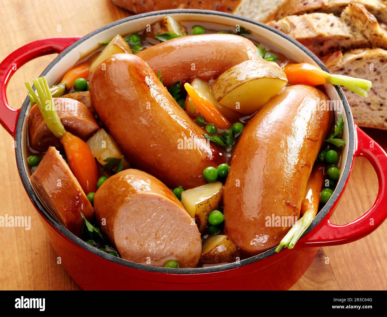 Traditional German Knockwurst (Knackwurst) stew Stock Photo - Alamy