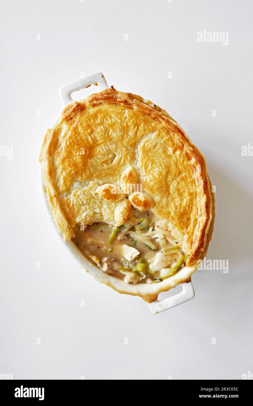 Chicken pie with golden crust Stock Photo - Alamy