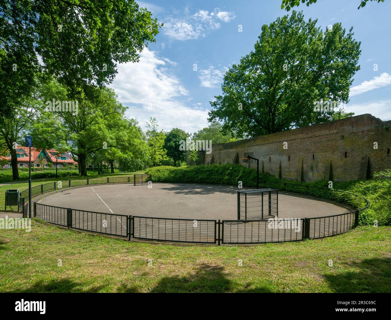 The city wall at Plantsoen Noord (North Park) in the Dutch city of ...