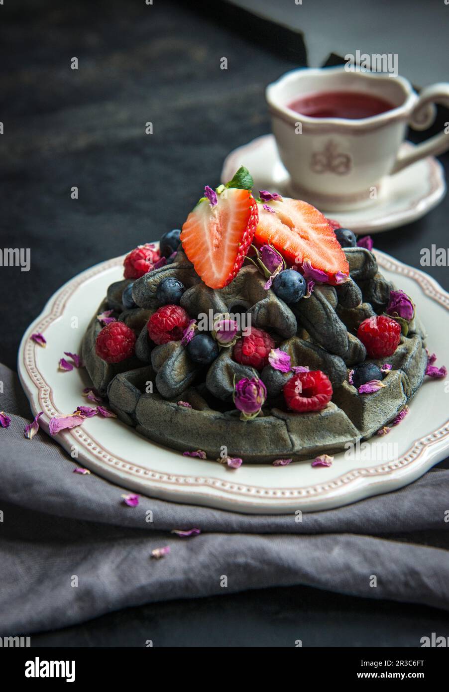 Black waffles hi-res stock photography and images - Alamy