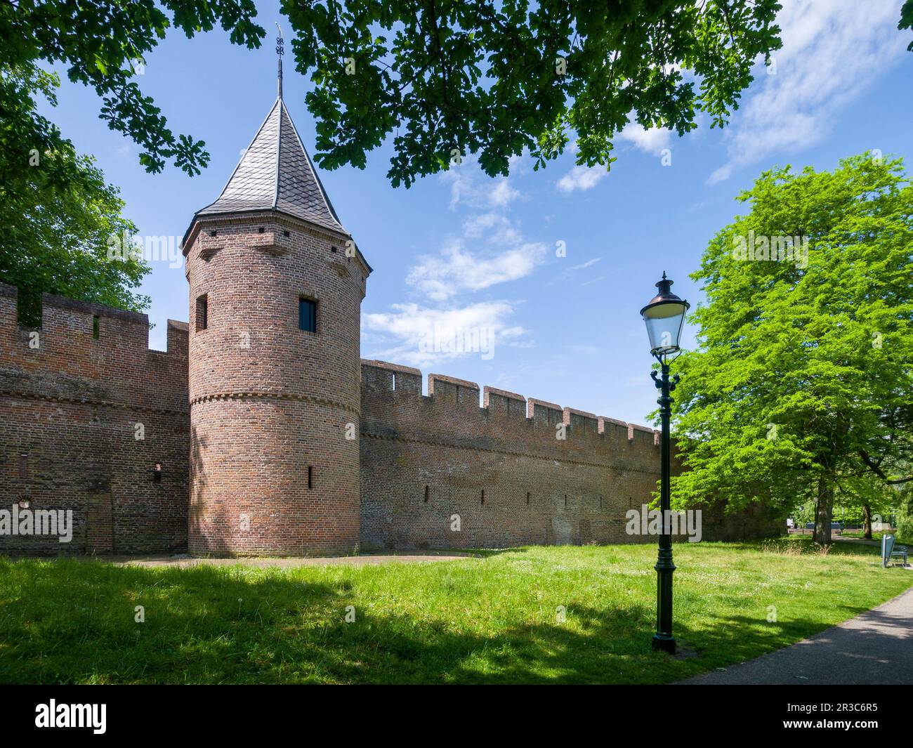 The city wall at Plantsoen Oost (East Park) in the Dutch city of ...