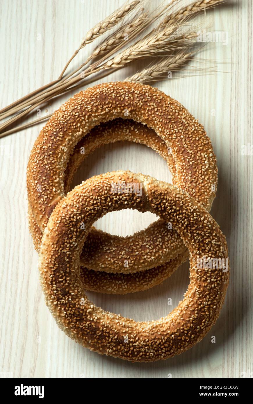Greek koulouri (sesame bread rings Stock Photo - Alamy