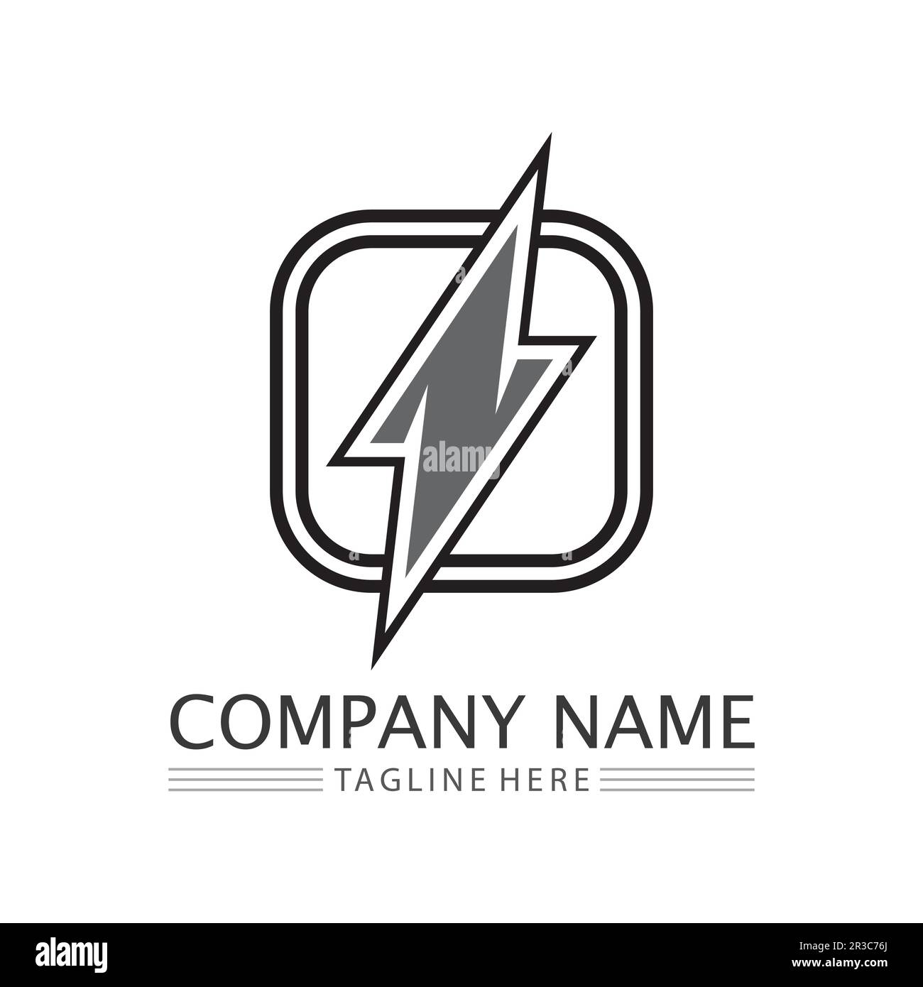 Flash Electric Logo Vector icon illustration design template. Bolt ...