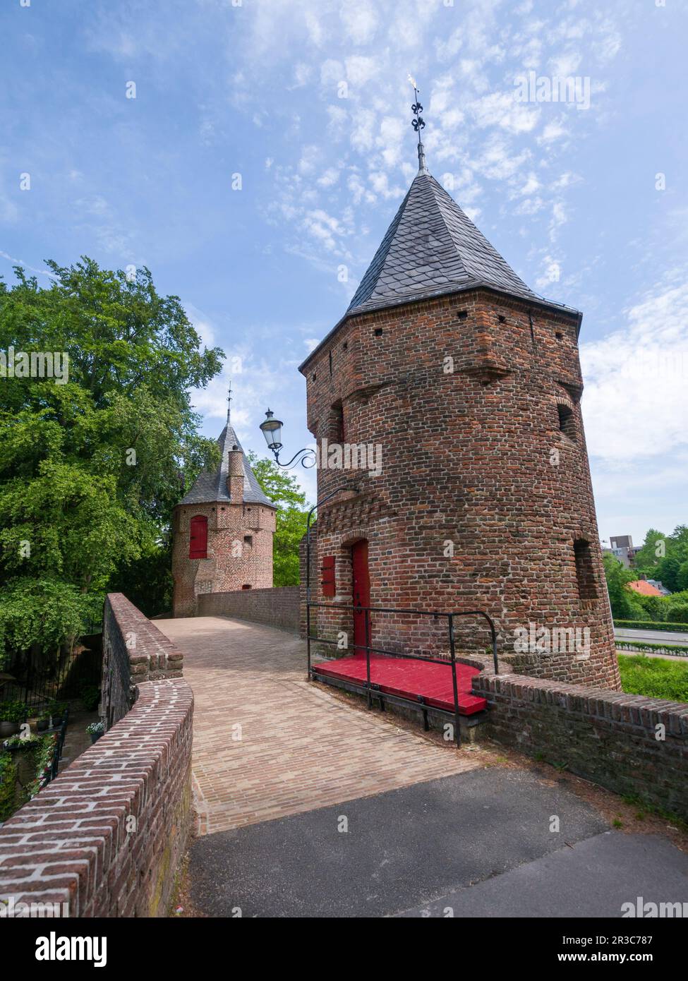 Monnikendam, the eastern water gate in the city wall of the Dutch city ...
