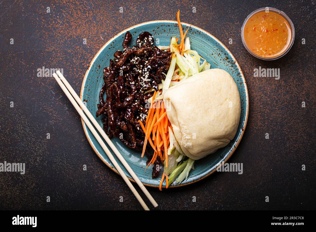 Chinese traditional dish sweet and sour deep fried glazed pork with ...