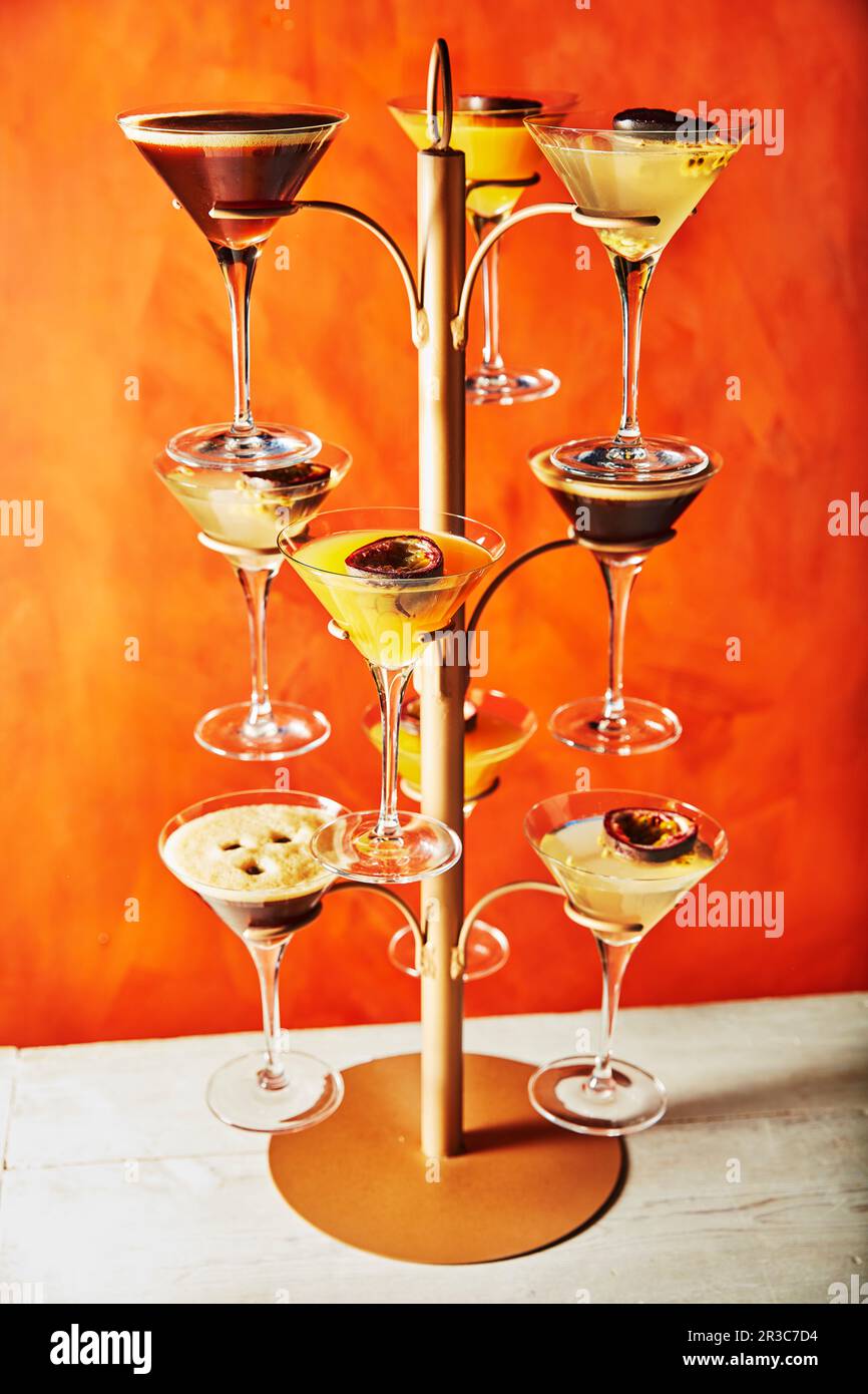 Tree with cocktail glasses on it hi-res stock photography and images ...