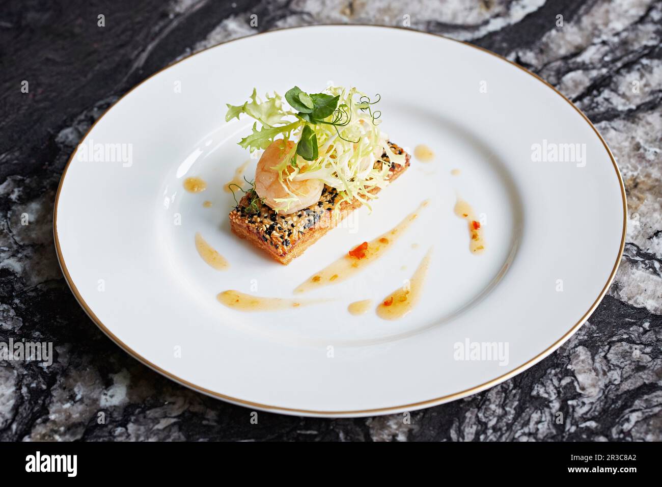 Crispy fried prawn toast Stock Photo - Alamy