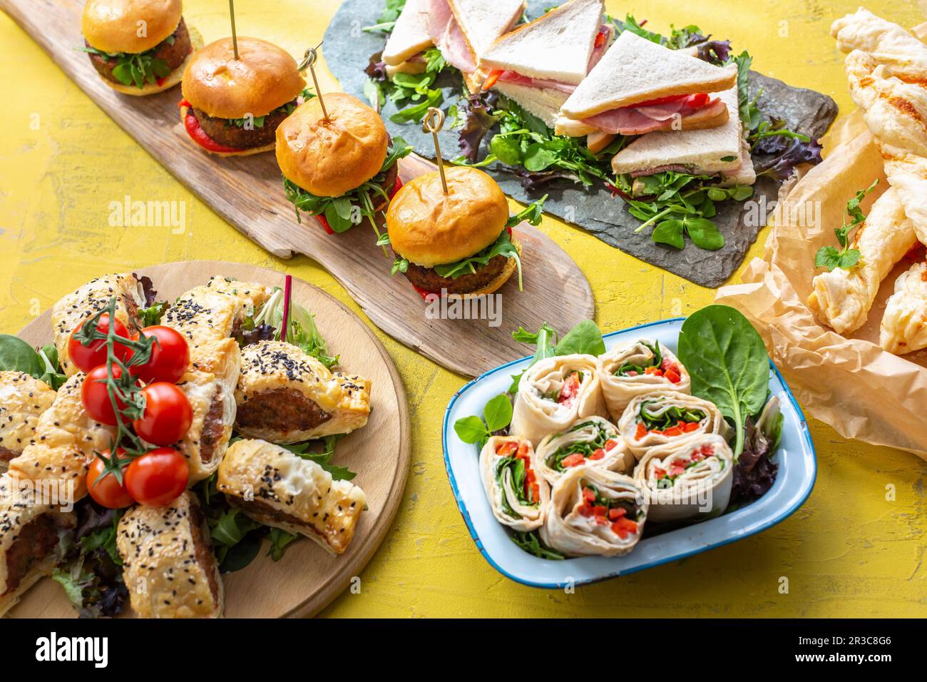 Mini sausage cheese rolls hi-res stock photography and images - Alamy