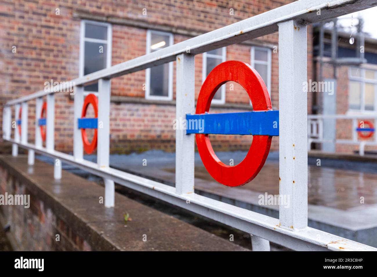Roundel on railing design at Redbridge Stock Photo - Alamy