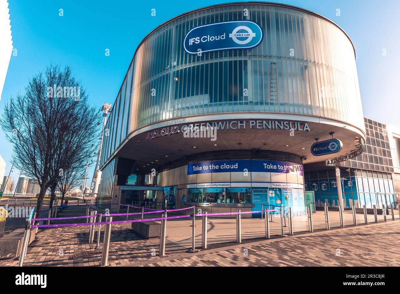 IFS Cloud cable car North Greenwich terminal Stock Photo - Alamy